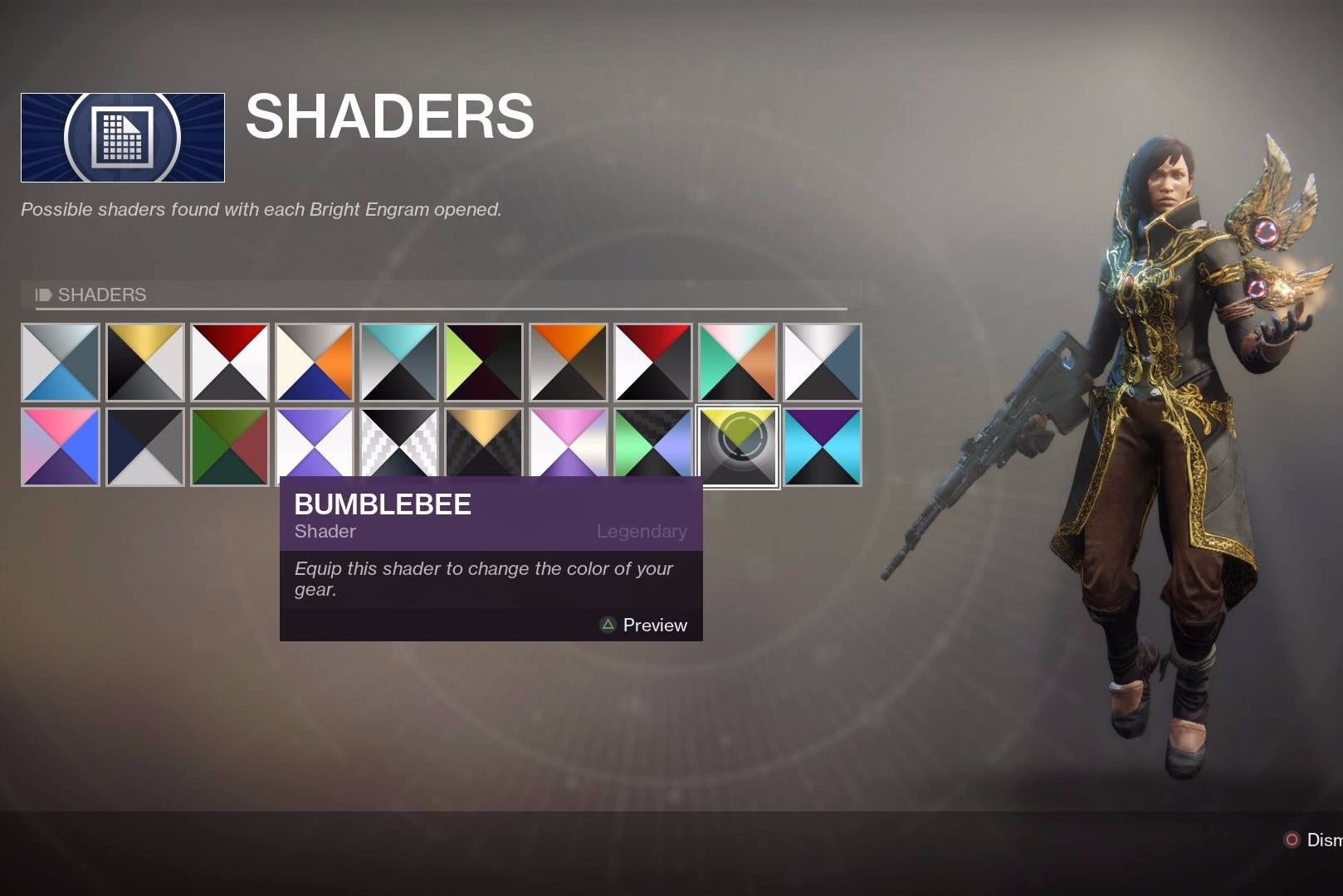 Destiny Armor Shaders