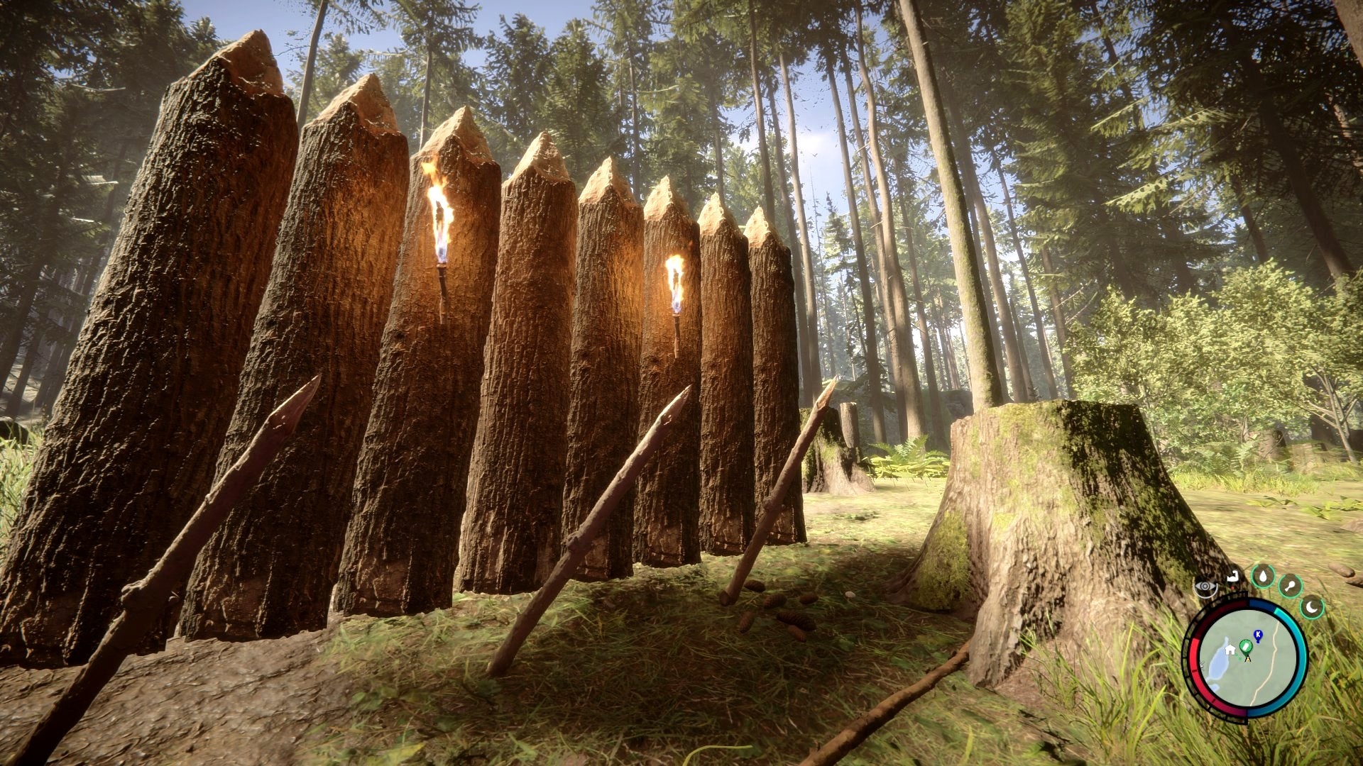 Sons of the Forest - obrona bazy: palisady, zasieki | Eurogamer.pl