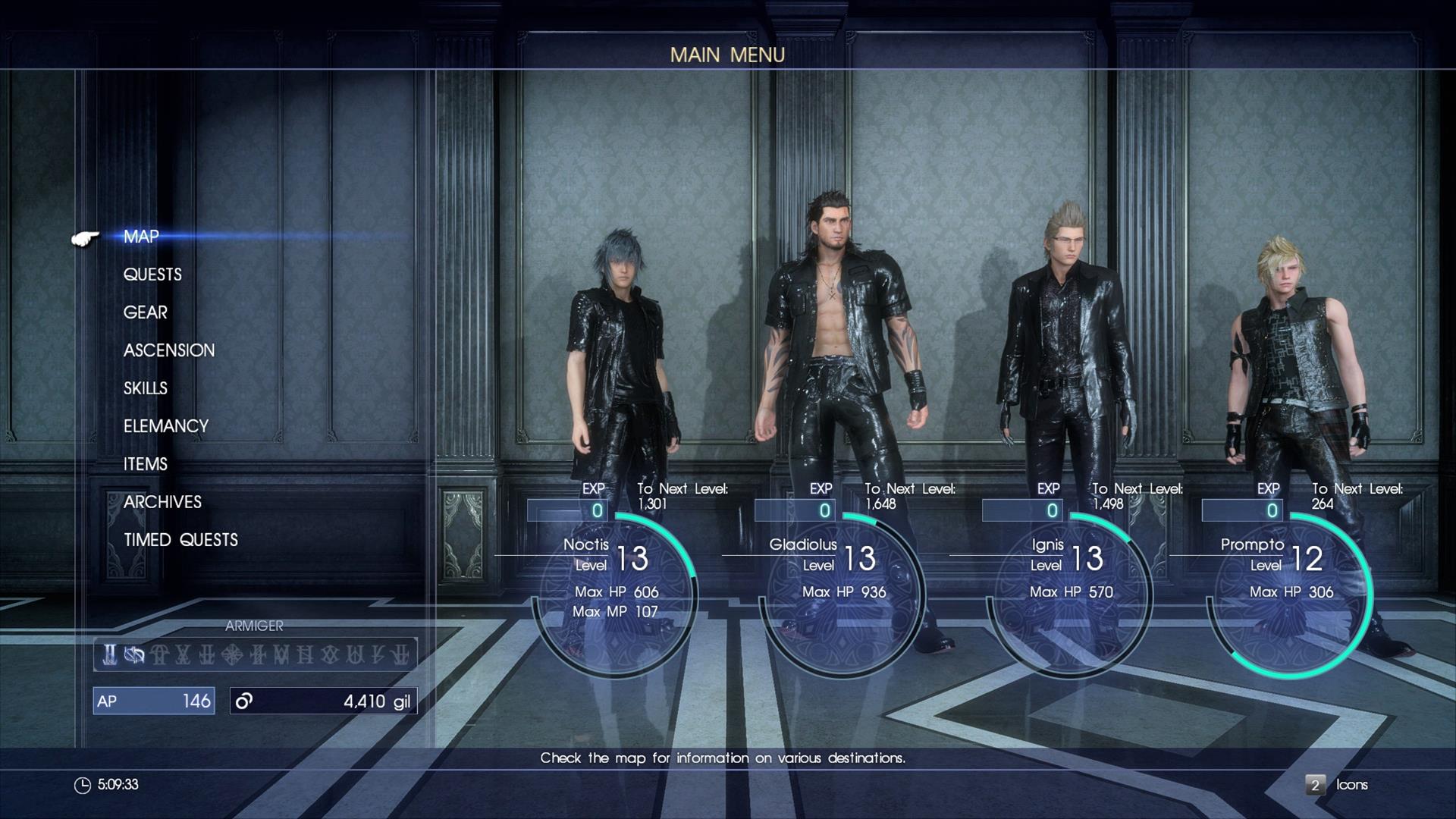 Final Fantasy 15 - interfejs i menu gry | Eurogamer.pl