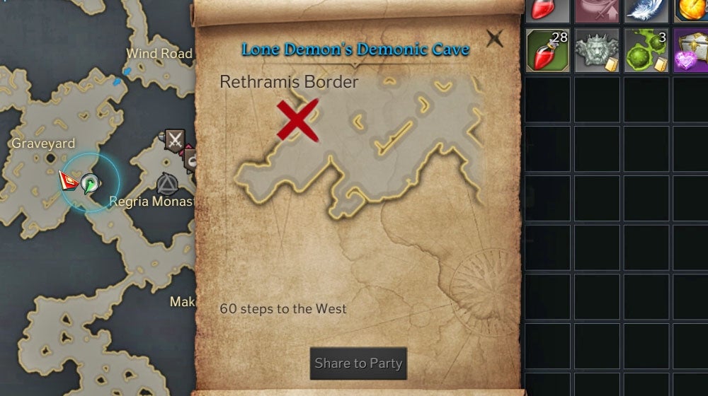 Lost Ark - mapa skarbów: Lone Demon's Demonic Cave | Eurogamer.pl