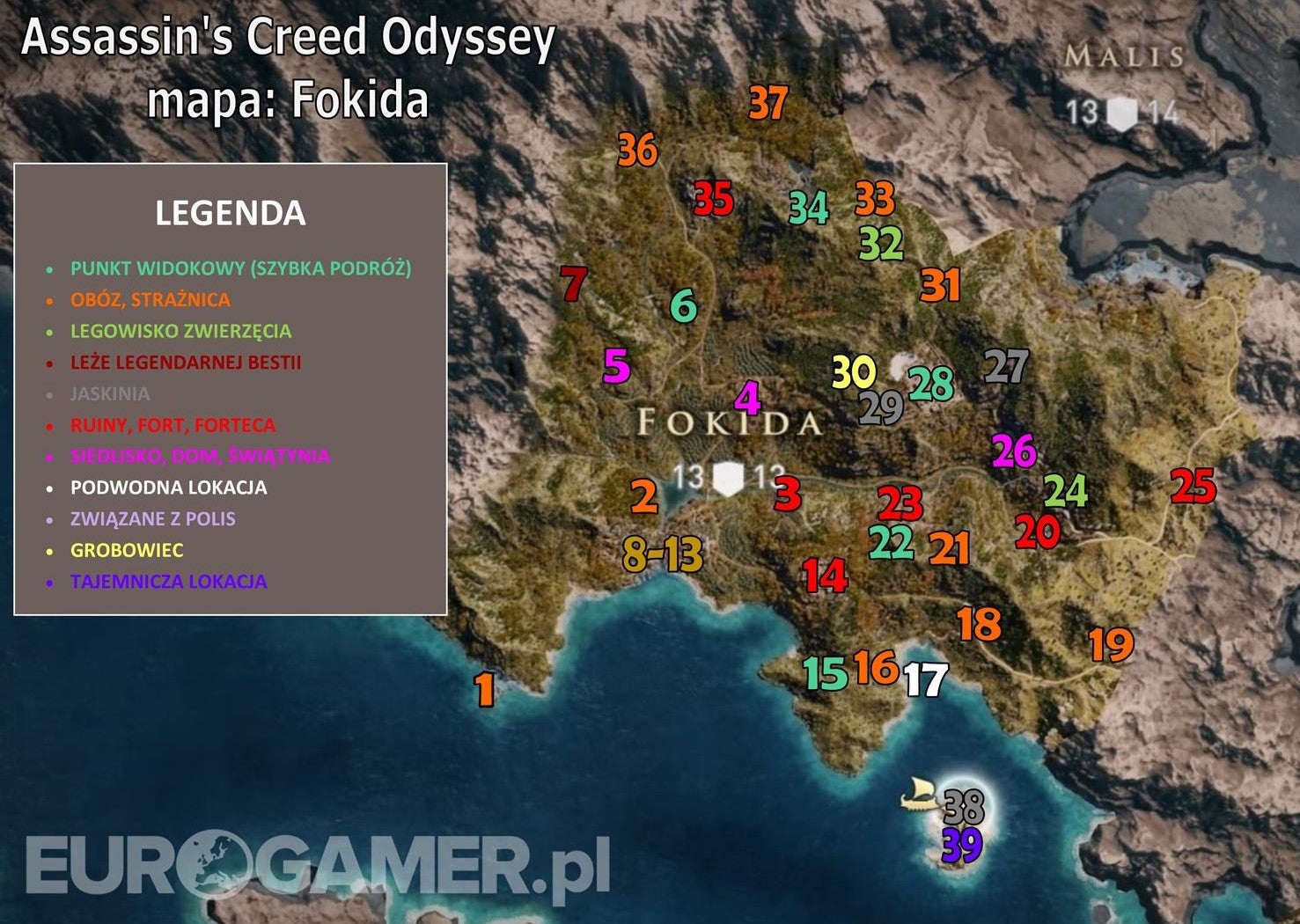 Assassin's Creed Odyssey - Fokida: mapa | Eurogamer.pl