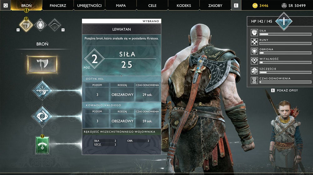 God of War - menu: ekwipunek, umiejętności, zasoby | Eurogamer.pl