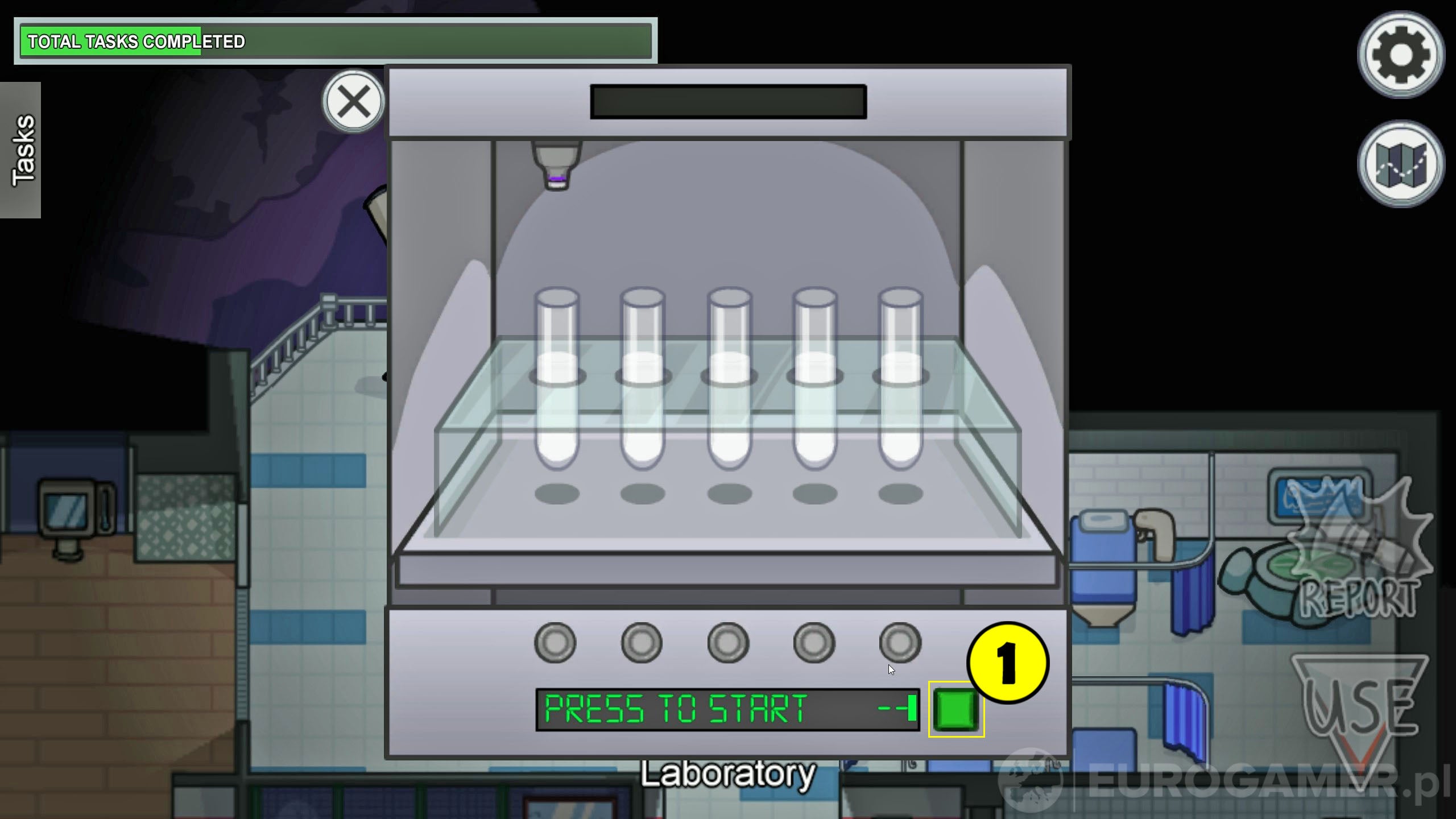 Among Us - zadanie (task): inspect sample | Eurogamer.pl