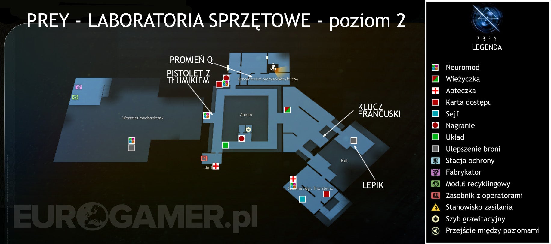 Prey - mapa: Laboratoria sprzętowe | Eurogamer.pl