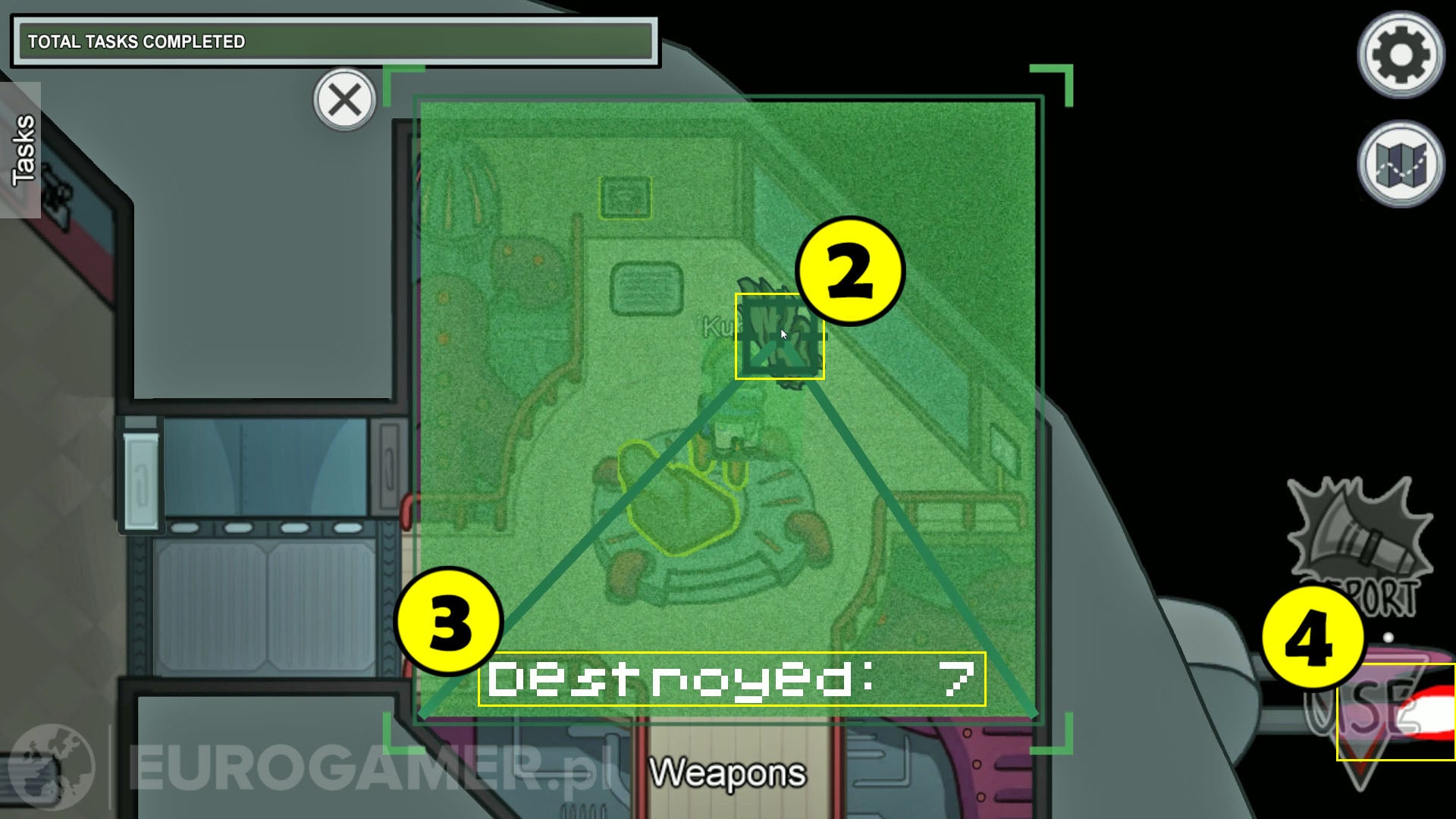 Among Us - zadanie (task): clear asteroids | Eurogamer.pl