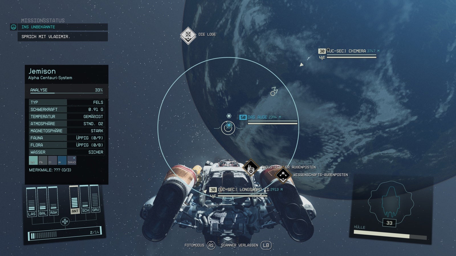 Starfield: Ins Unbekannte - Auge betreten, Tempel Eta, Verzerrungen auf ...