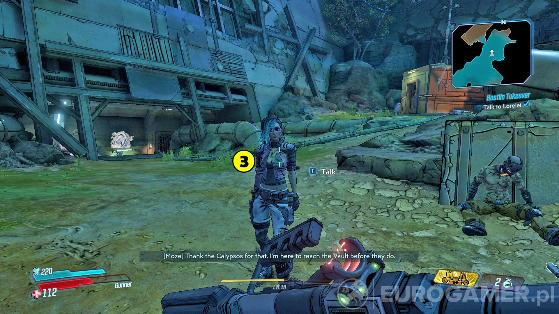 Borderlands 3 - Hostile Takeover: Lorelei, Rhys, Cyclone, Zer0, Gigamind (boss) | Eurogamer.pl