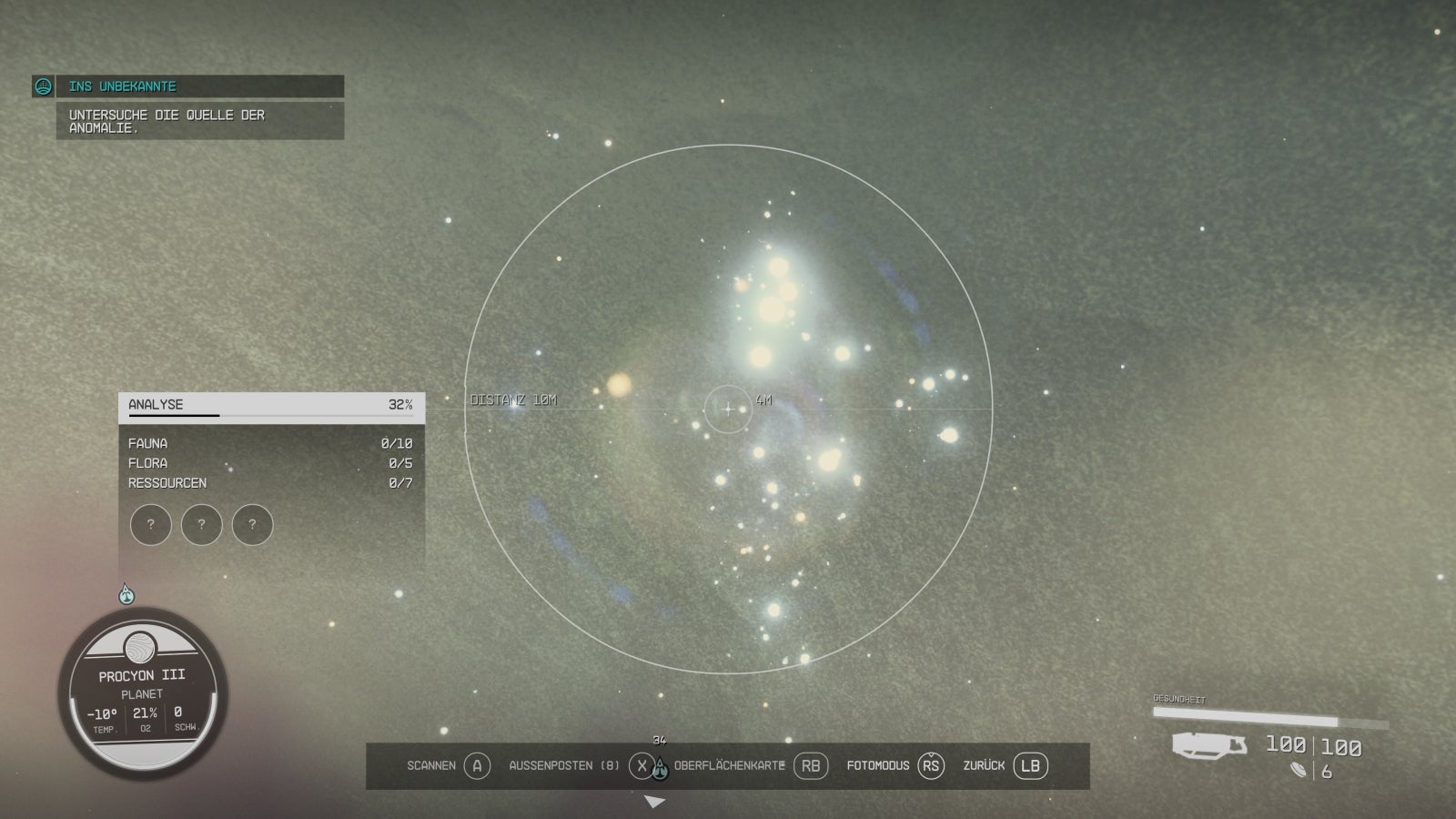 Starfield: Ins Unbekannte - Auge betreten, Tempel Eta, Verzerrungen auf ...