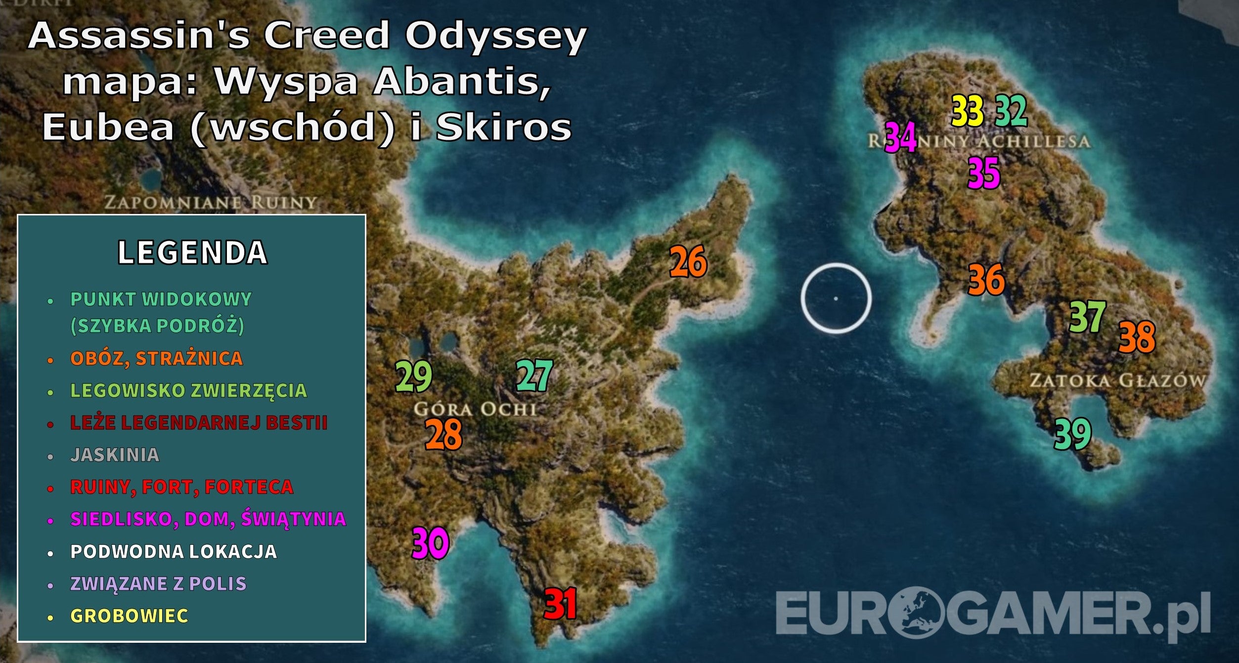 Assassin's Creed Odyssey - Wyspa Abantis (Eubea, Skiros): mapa ...