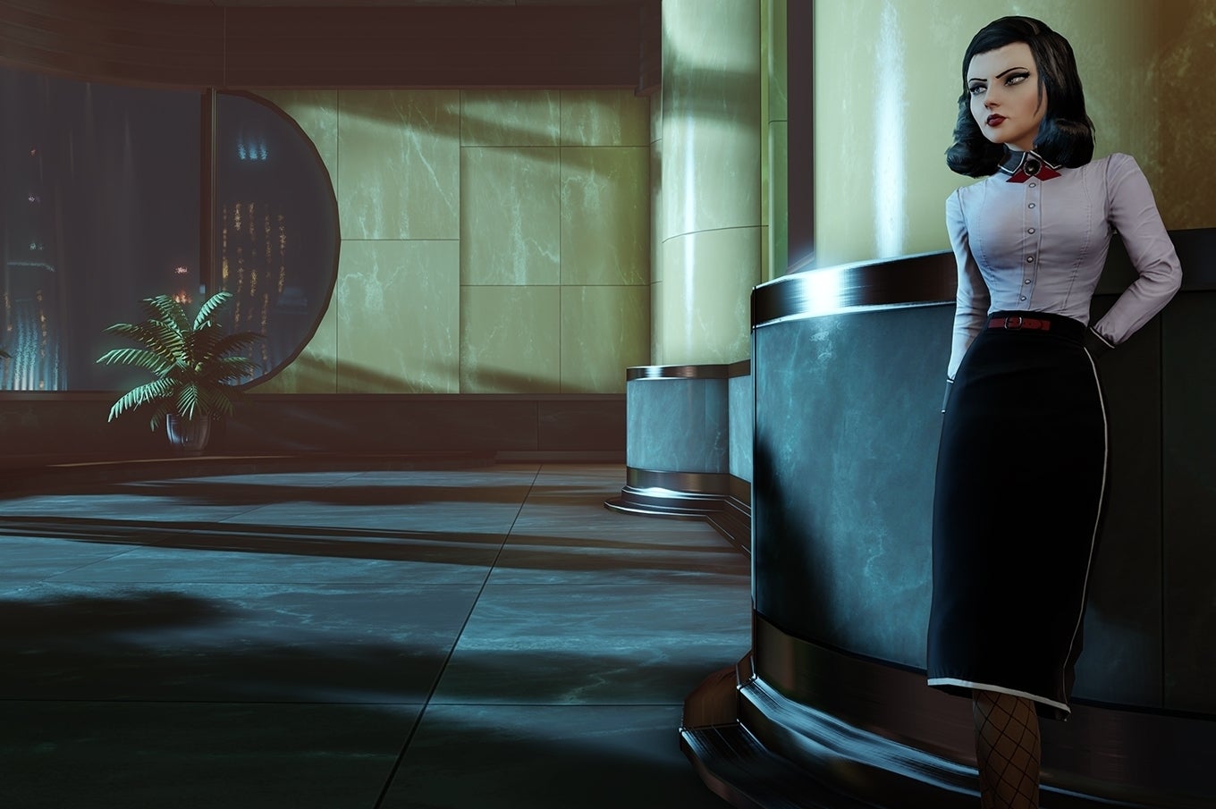 Bioshock Infinite Booker And Elizabeth Kiss