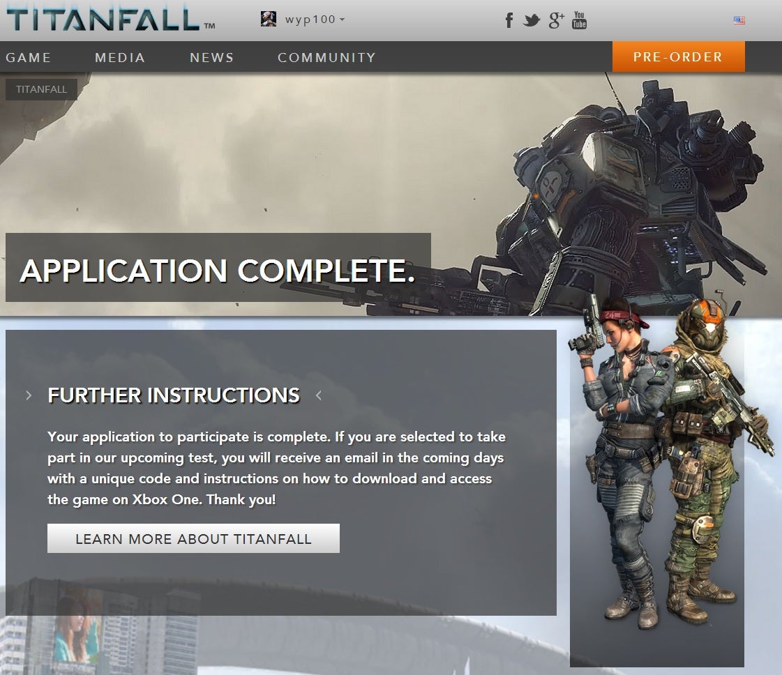 It looks like there's going to be a pre-release Titanfall test ...