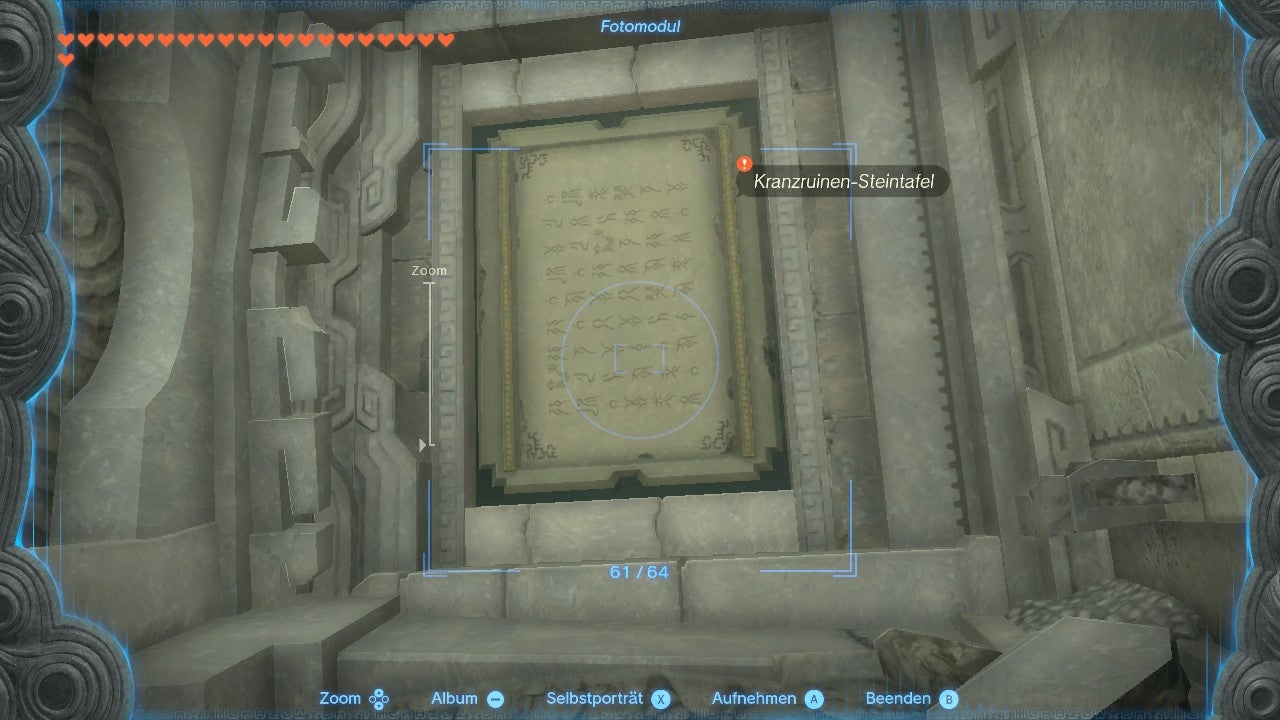 Zelda: Tears of the Kingdom: Geheimnis der Kranzruinen - Steintafel ...