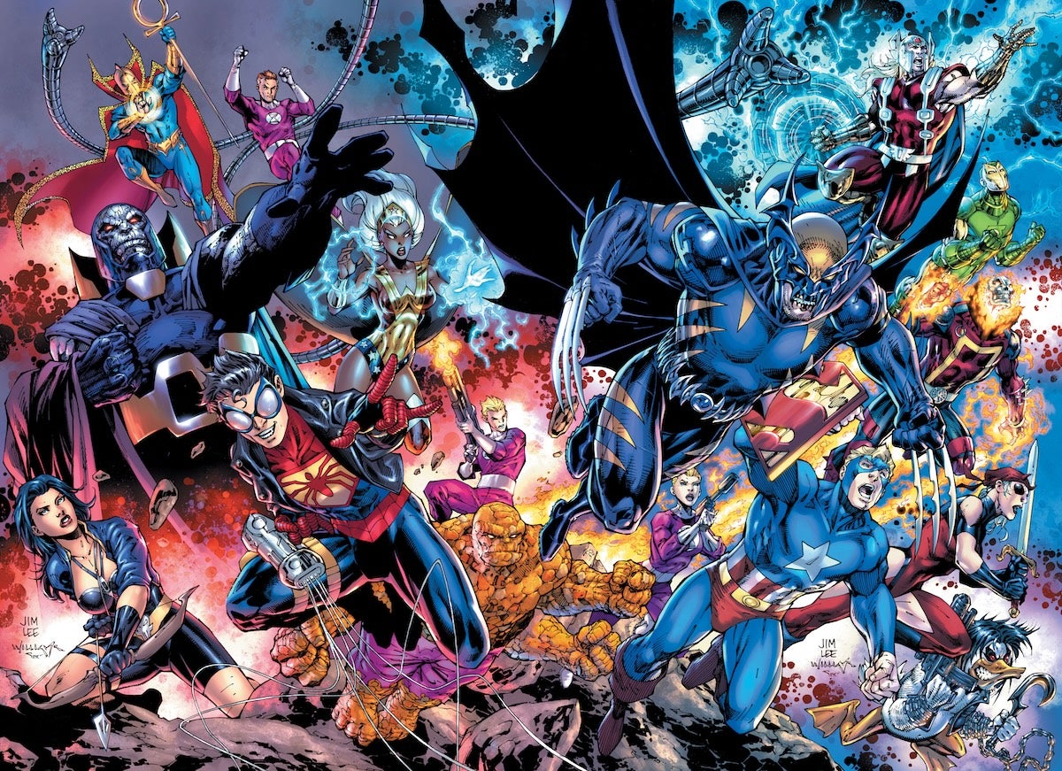 DC unveils finished Jim Lee cover art for the upcoming DC/Marvel and ...