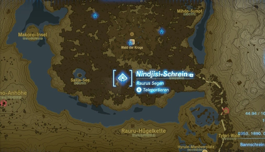 Zelda Tears of the Kingdom: Macus' ganz besonderer Ort, Nindjisi ...