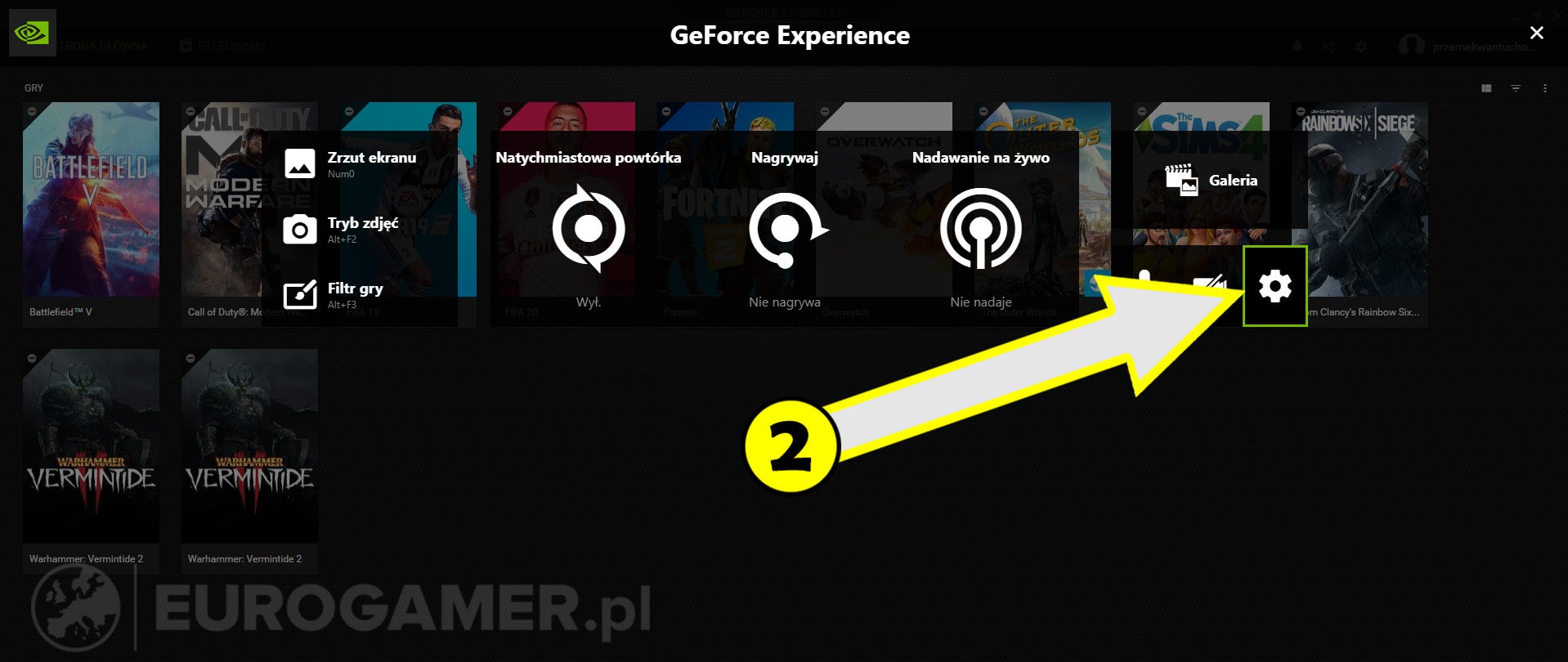 GeForce Experience - nagrywanie, zrzuty ekranu, streamowanie, powtórka ...