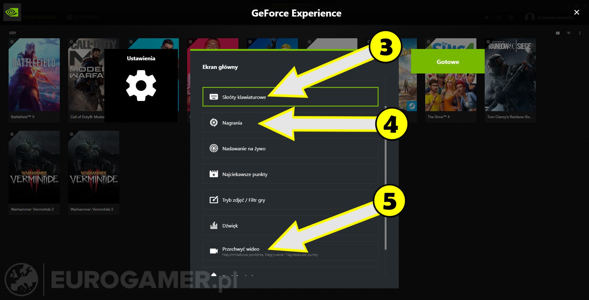 GeForce Experience - nagrywanie, zrzuty ekranu, streamowanie, powtórka ...