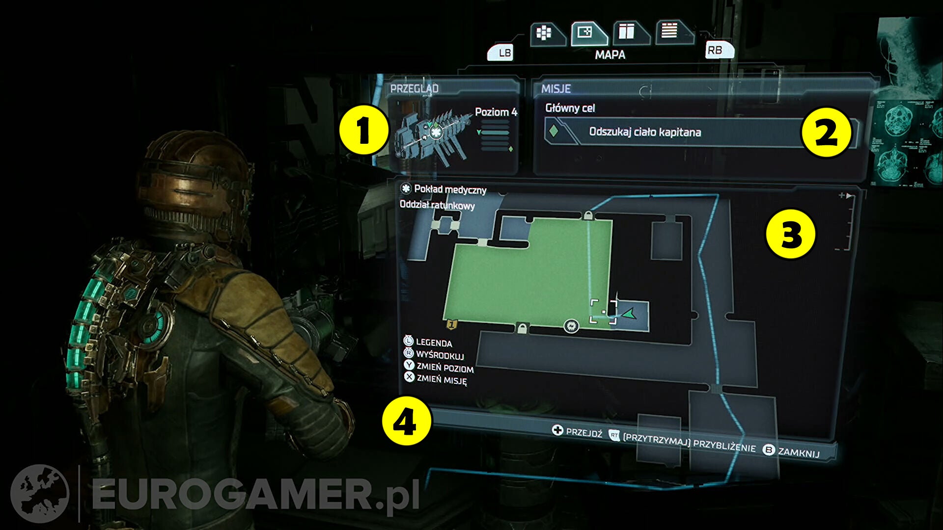 Dead Space - mapa i lokalizator: jak korzystać | Eurogamer.pl