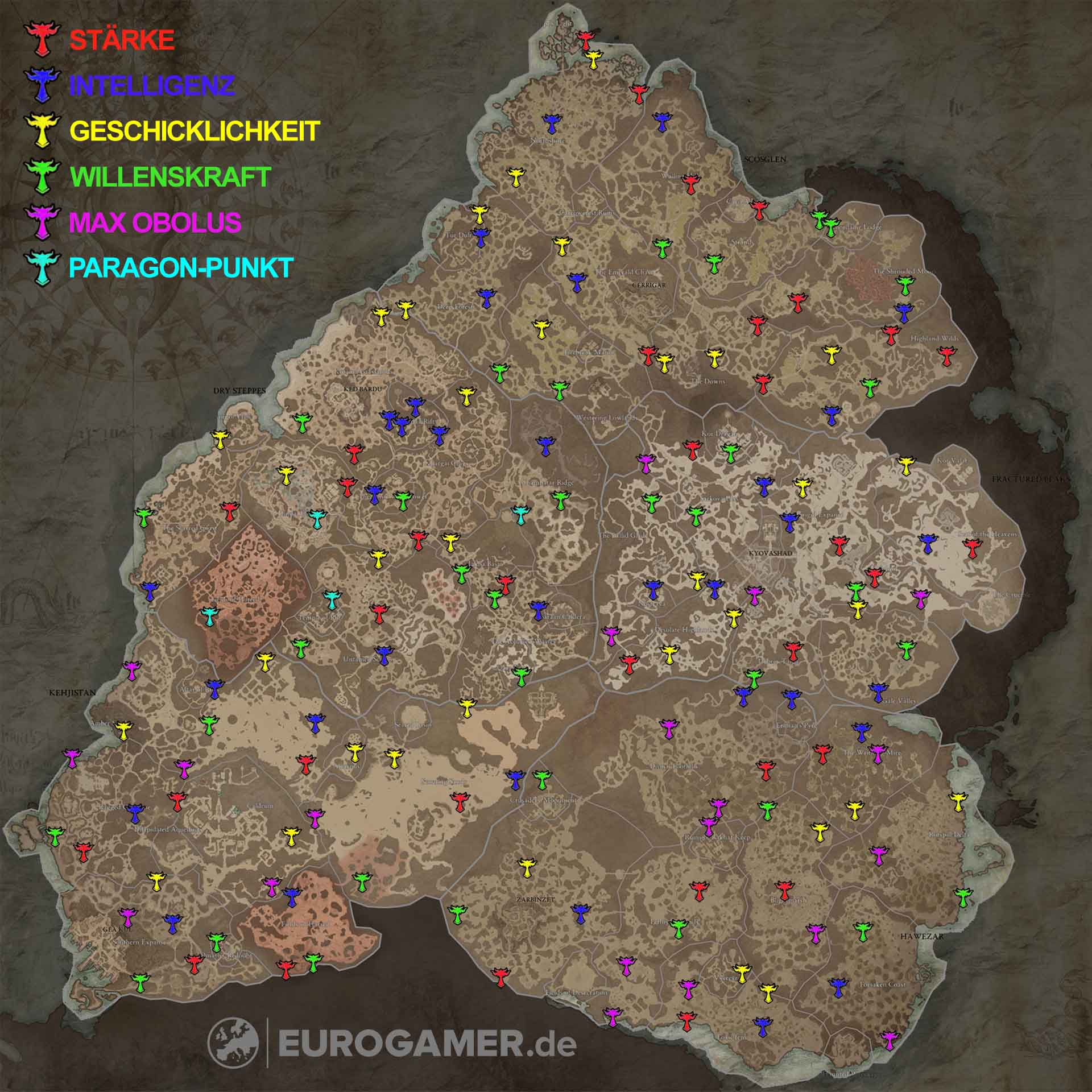 Diablo 4: Altar von Lilith - Alle 160 Statuen auf der Map finden ...