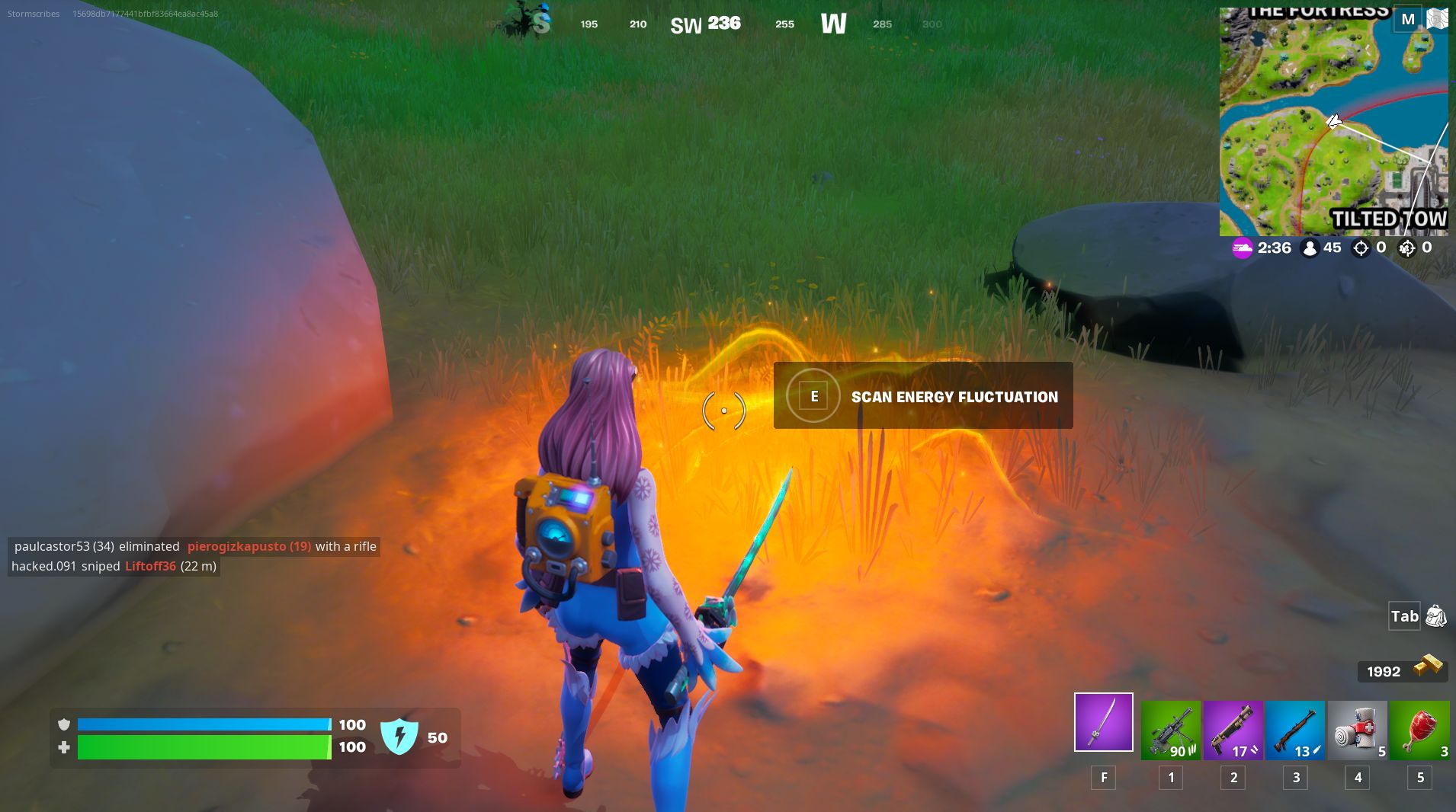 Where to find an energy fluctuation location near Loot Lake using the ...