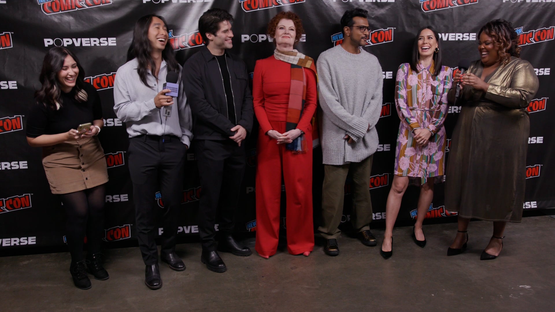 "The time travel episode with Keanu Reeves" The cast of Ghosts discuss ...