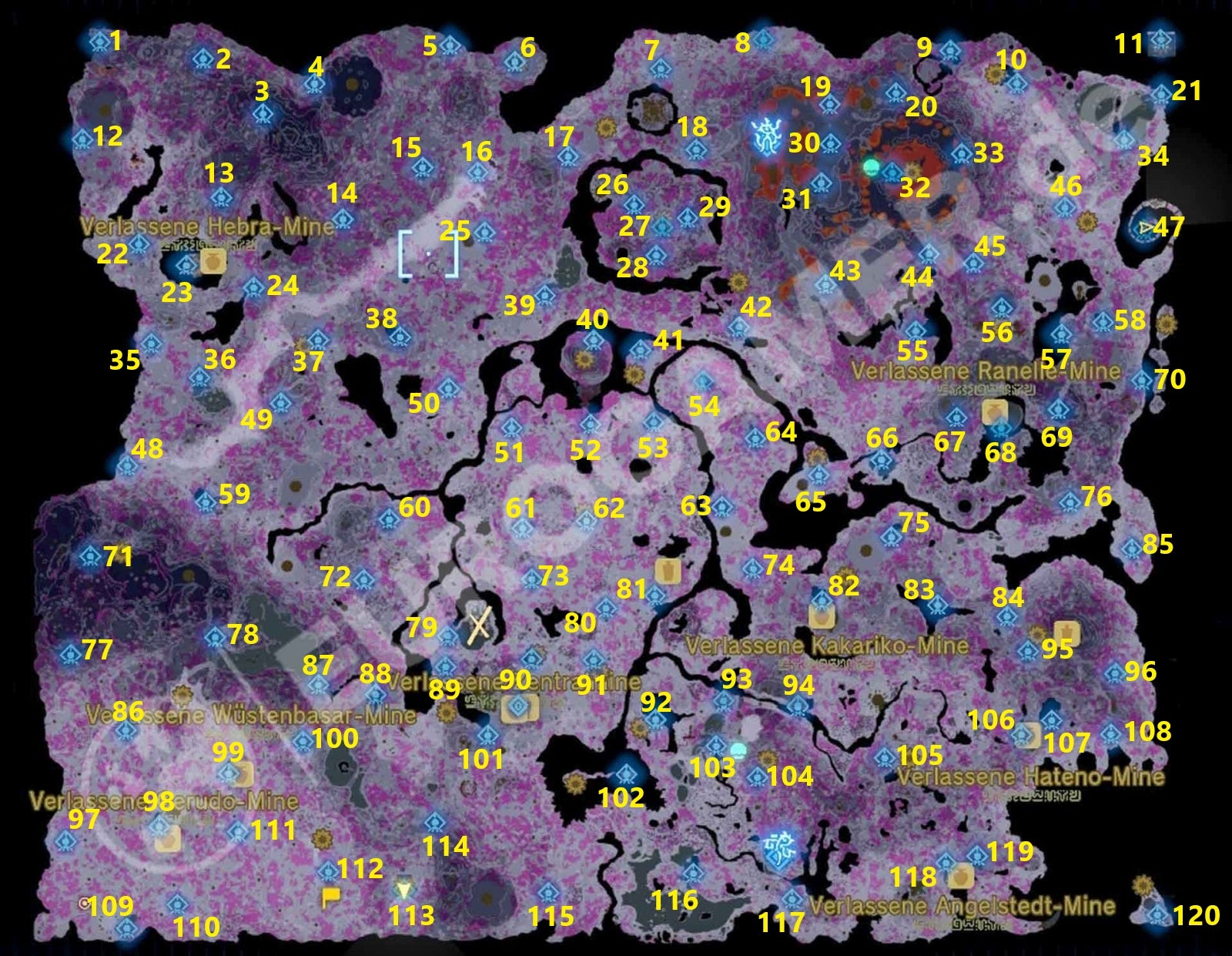 Zelda Tears of the Kingdom: Alle Wurzeln des Lichts (Karte), Belohnung ...