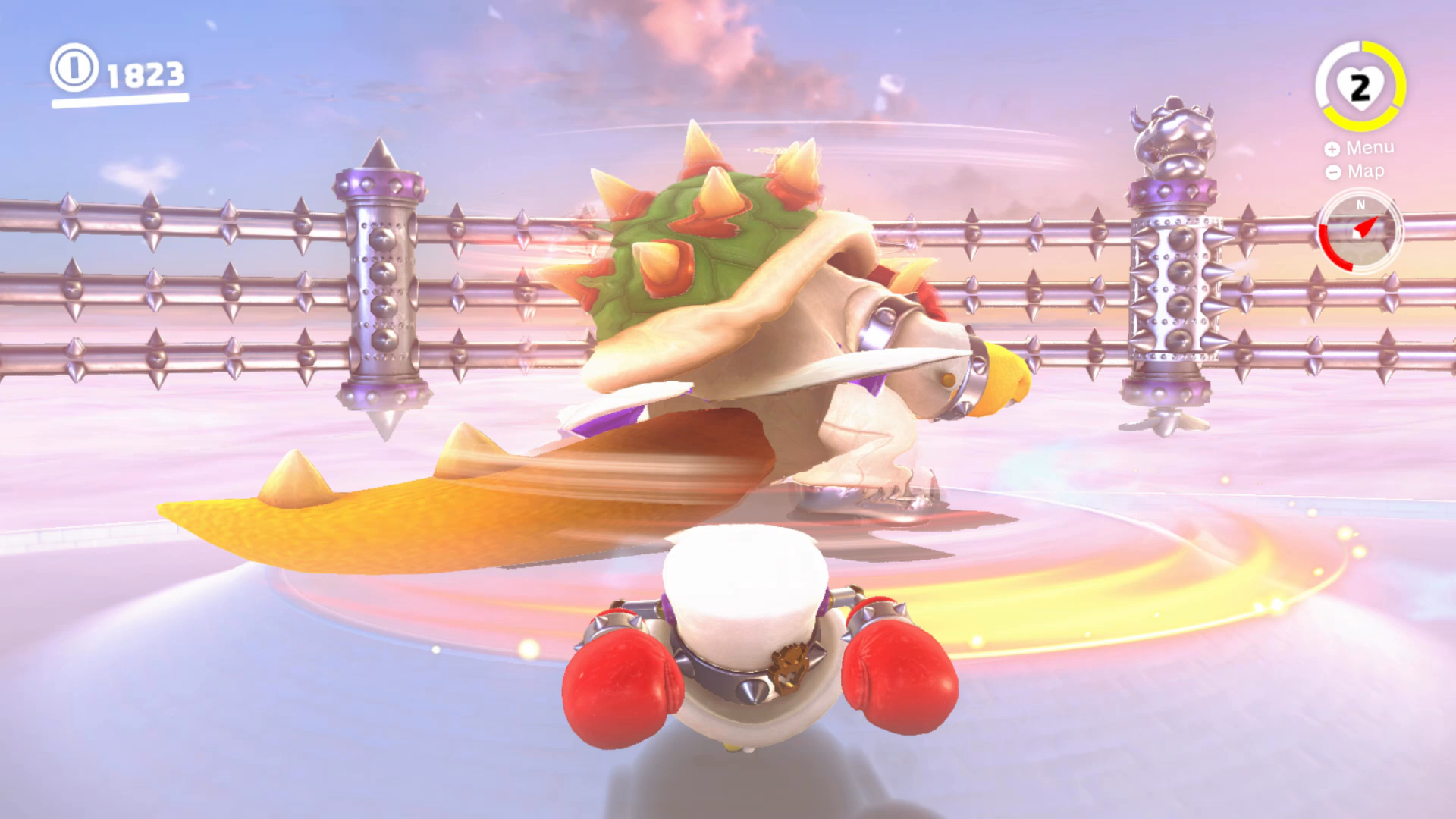 Super Mario Odyssey Cloud Kingdom Bowser Fight - All Secrets | VG247