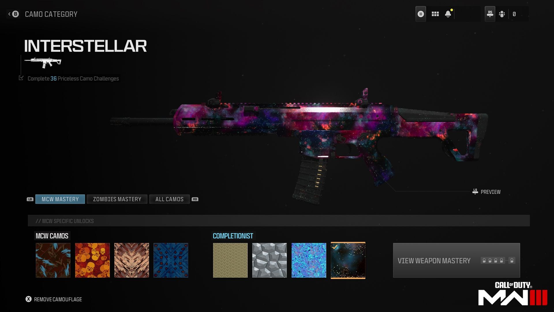 All Modern Warfare 3 Mastery Camos Listed Including How To Get The