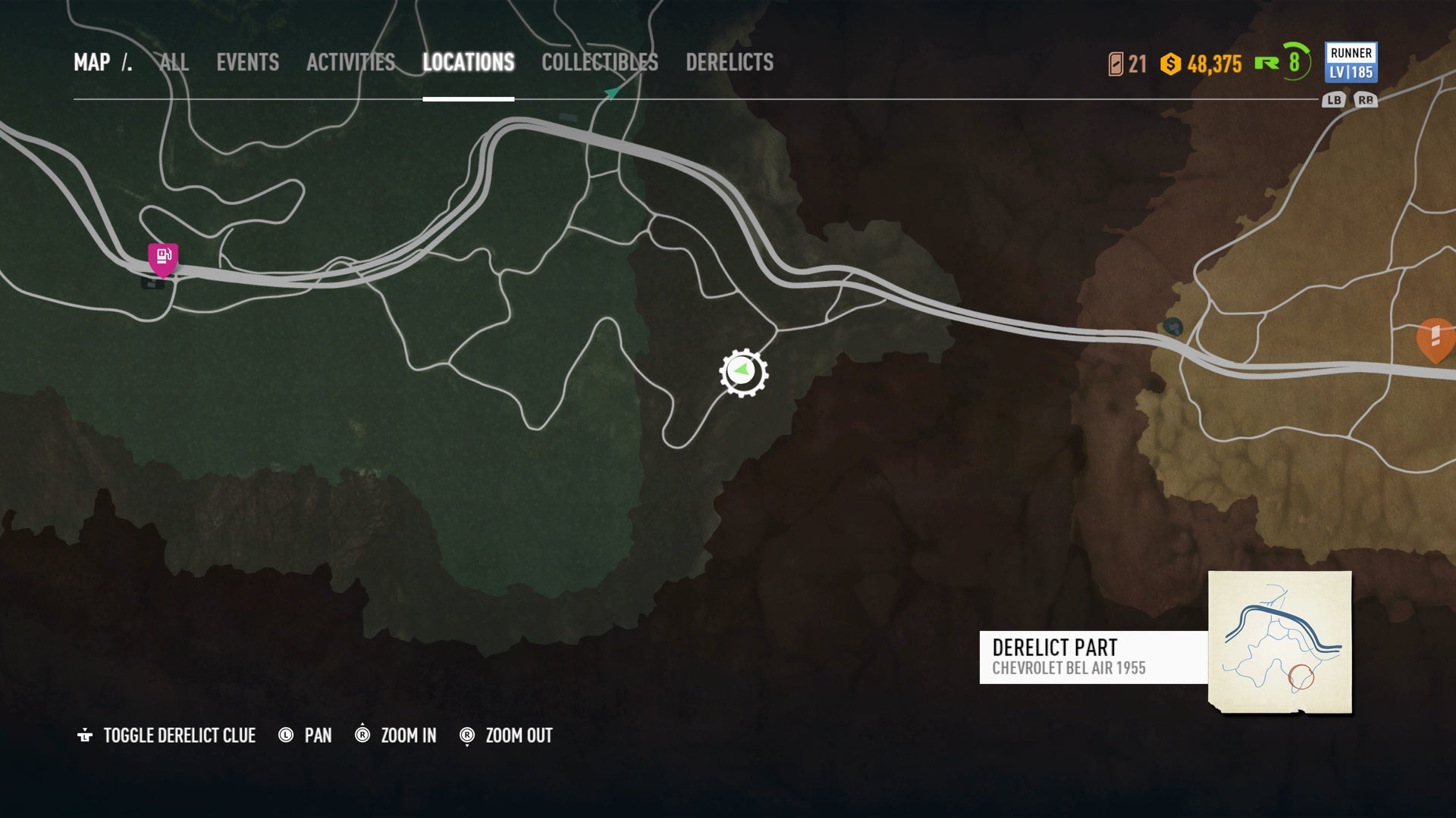 Need for Speed Payback Chevrolet Bel Air 1955 Derelict Car Parts ...