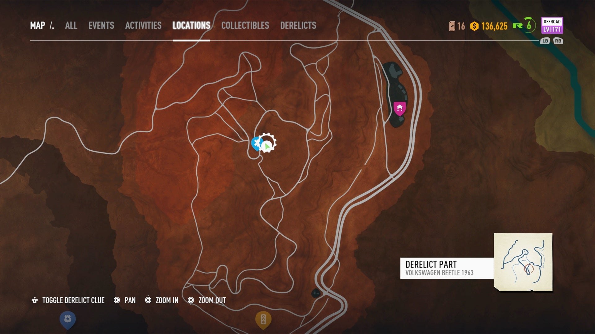 Need for Speed Payback Volkswagen Beetle 1963 Derelict Parts Location ...