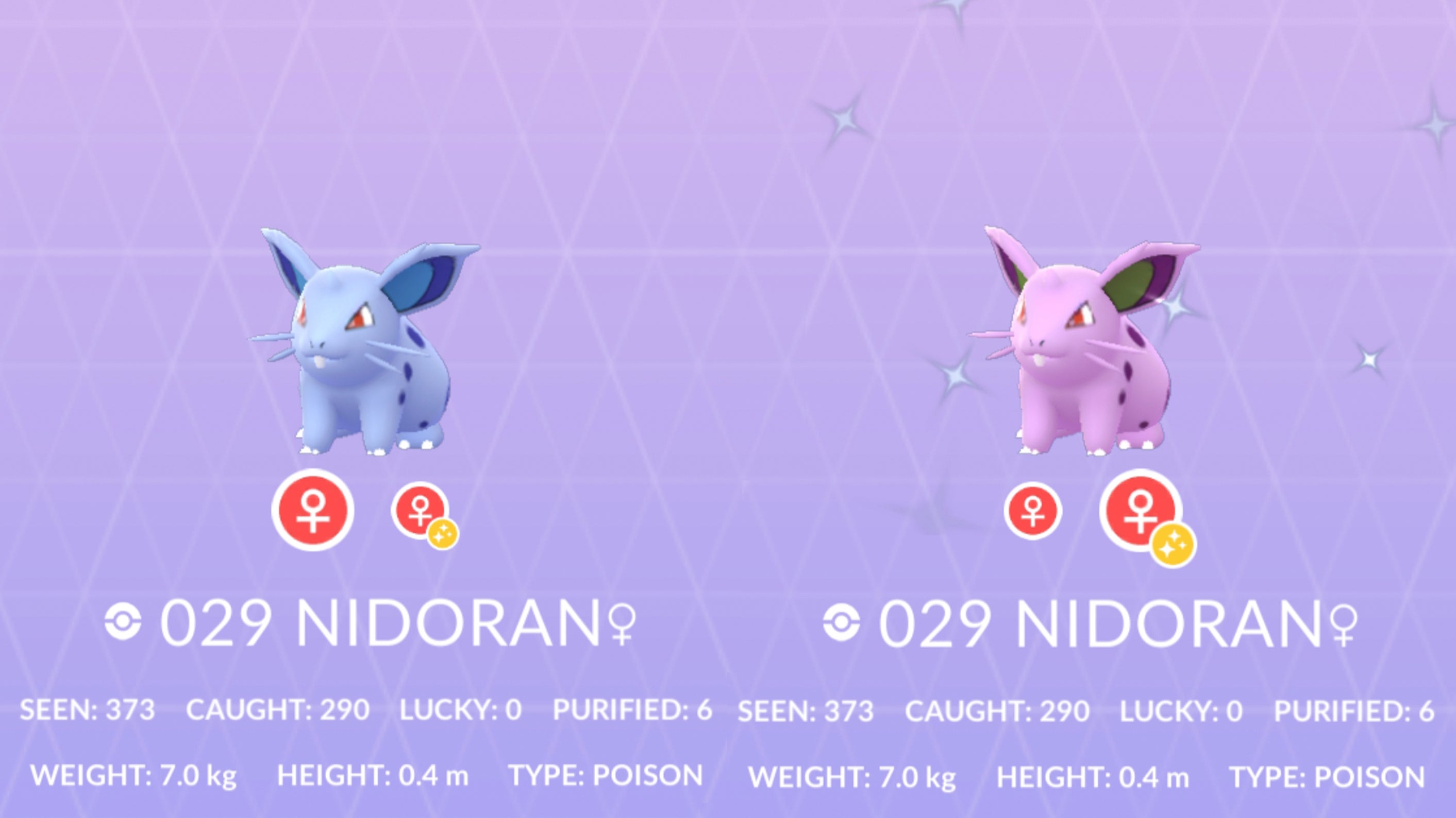 Nidoran Female 100% perfect IV stats, shiny Nidoran Female in Pokémon ...