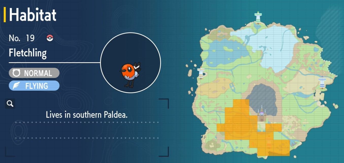 Pokémon Scarlet and Violet Pokédex, all Pokémon locations in the Paldea ...