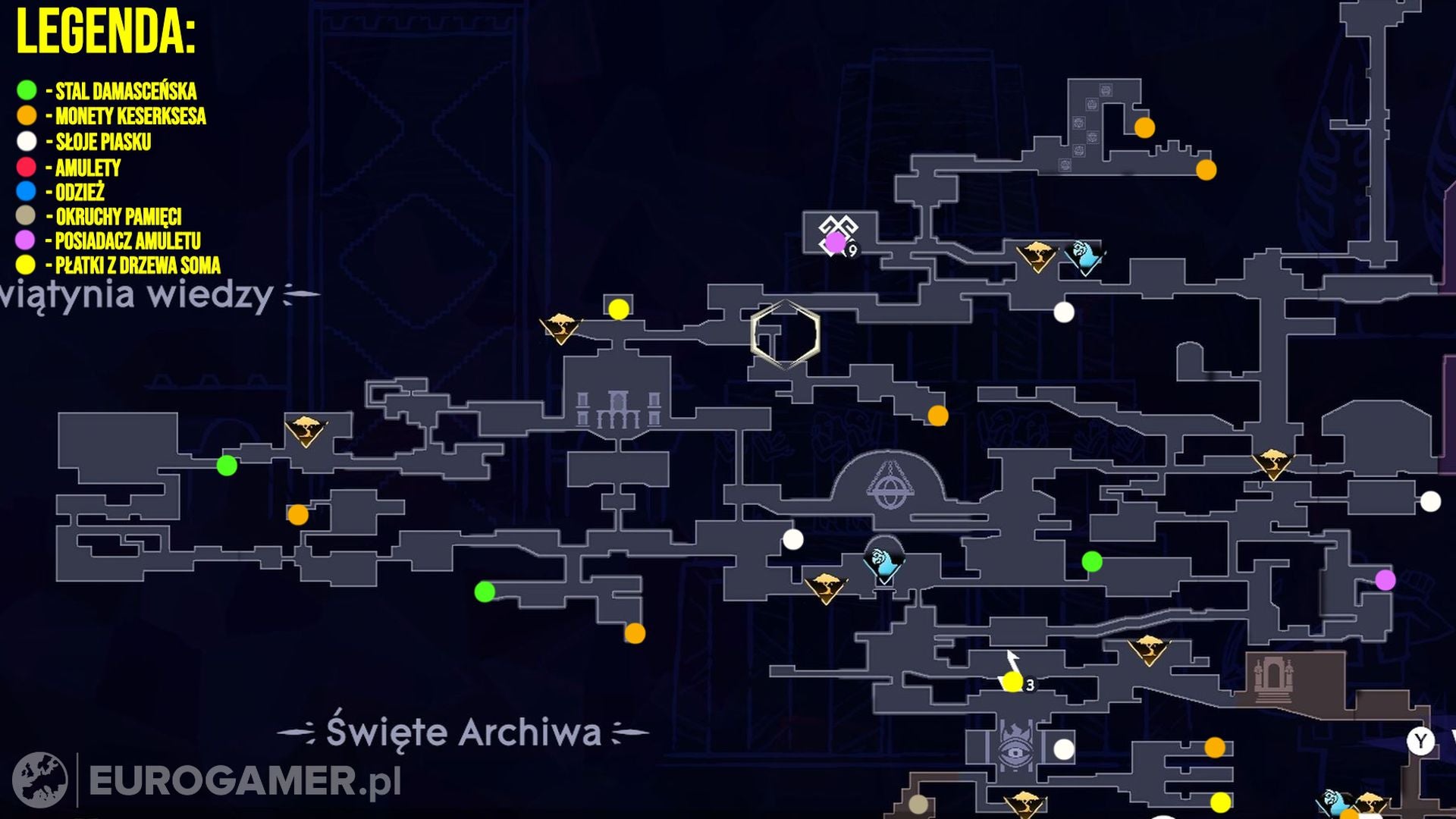 Prince of Persia The Lost Crown - Święte Archiwa, mapa | Eurogamer.pl