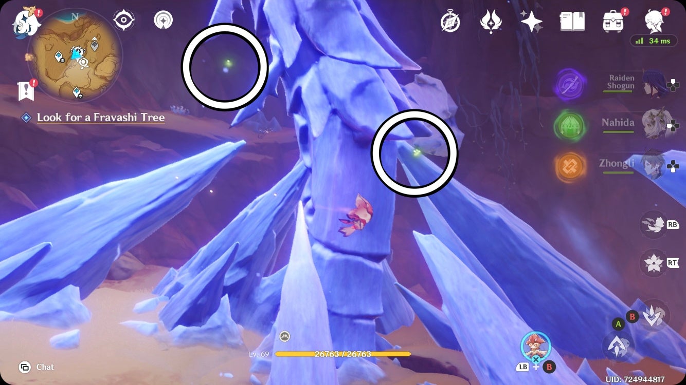 Genshin Impact Fravashi Tree locations for 'Pale Fire' quest ...