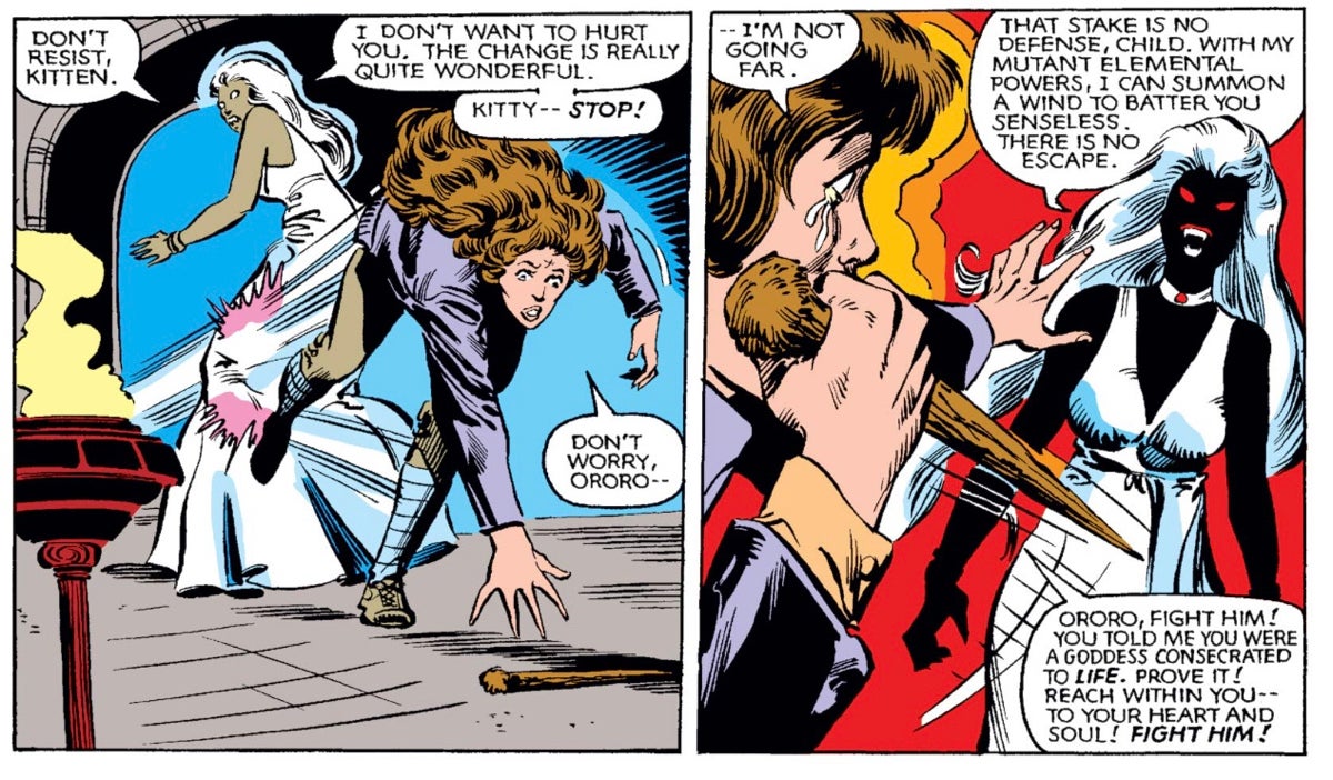 Spider-Man isn't the first Marvel hero turned into a vampire... Storm ...