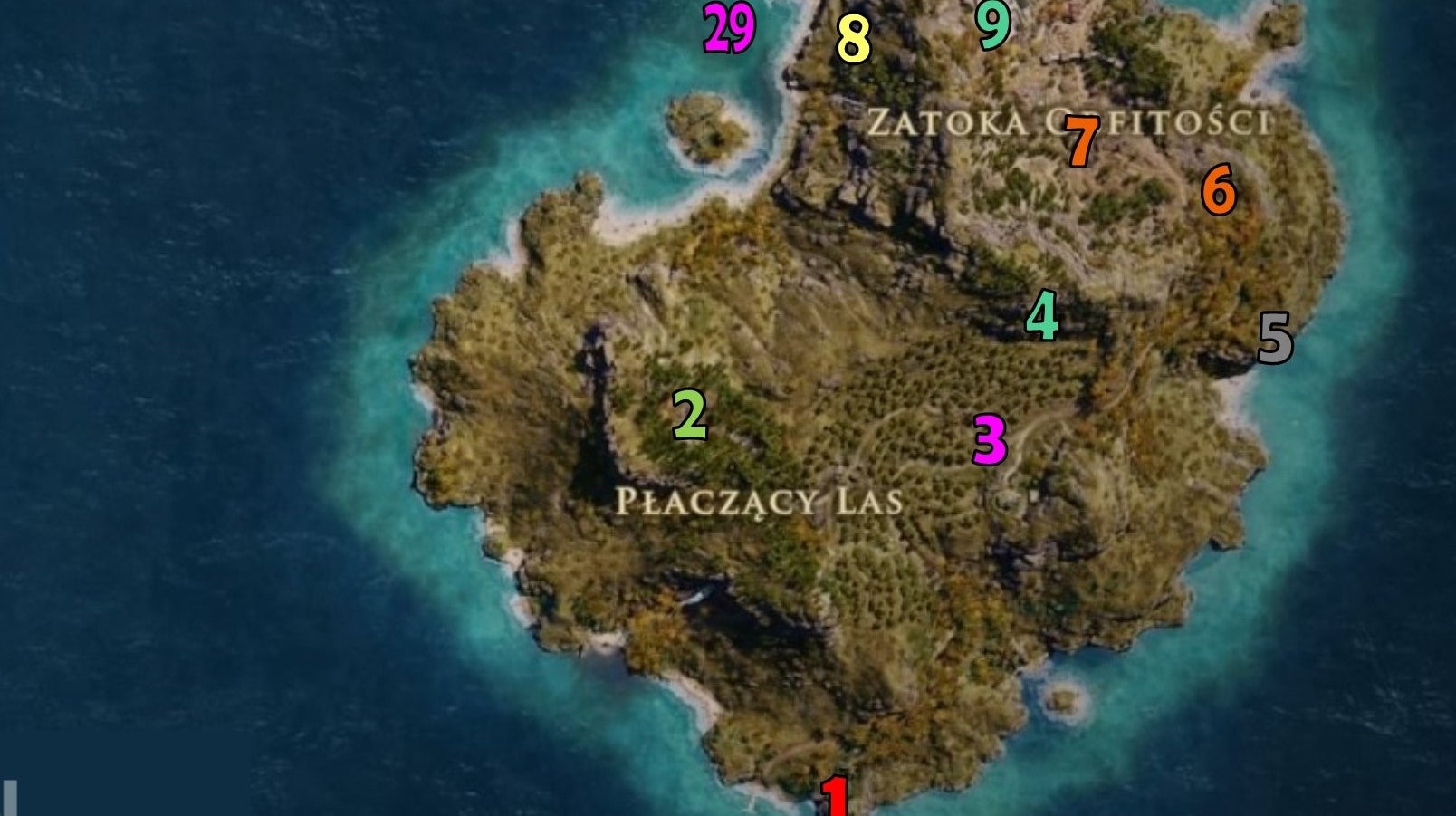 Assassin's Creed Odyssey - Skamieniałe Wyspy (Chios, Lesbos): mapa ...