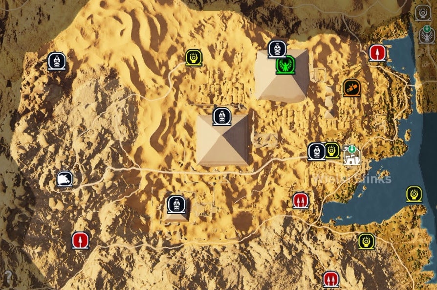 Assassin's Creed Origins - Giza: mapa | Eurogamer.pl