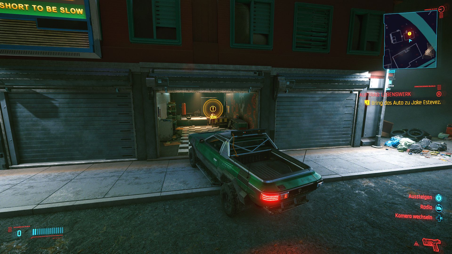 Cyberpunk 2077: Lebenswerk (Auftrag) - Jakes Auto in der Sixer-Garage ...
