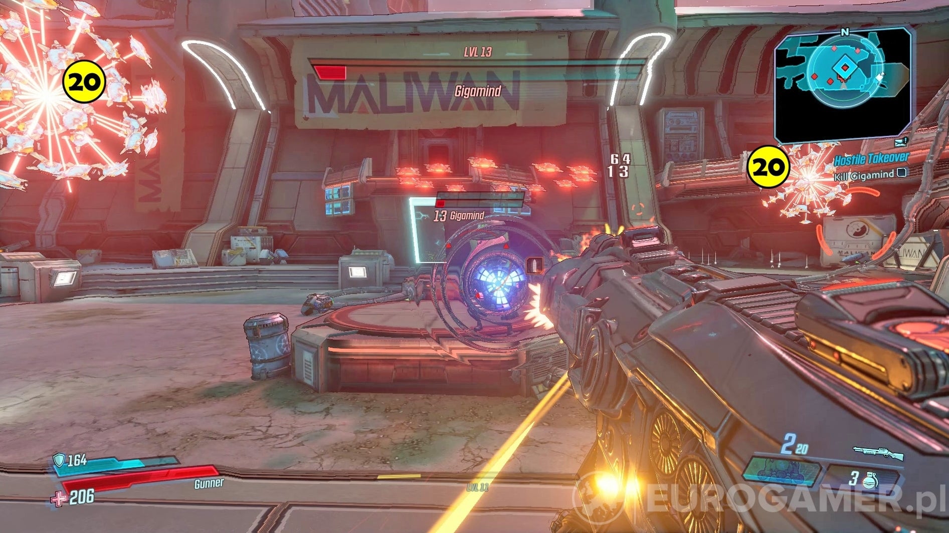 Borderlands 3 - Hostile Takeover: Lorelei, Rhys, Cyclone, Zer0, Gigamind (boss) | Eurogamer.pl