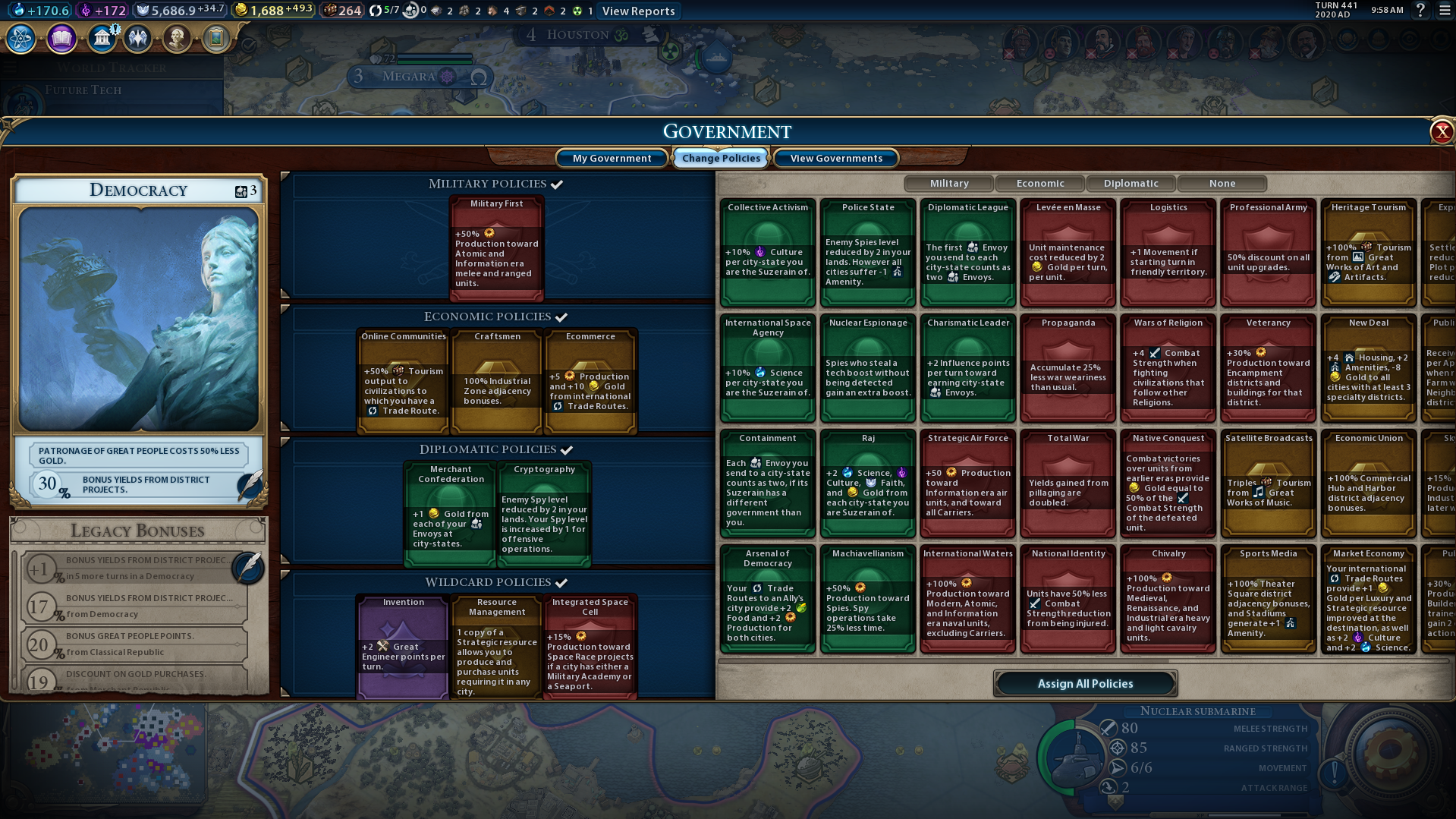 Civilization 6 Governments and Policies list - every Policy requirement ...