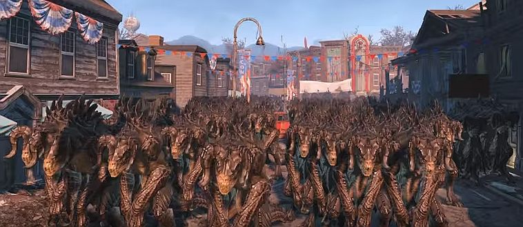 Craziest Fallout 4 NPC Battle yet: 1,000 Deathclaws vs 100 Brotherhood ...