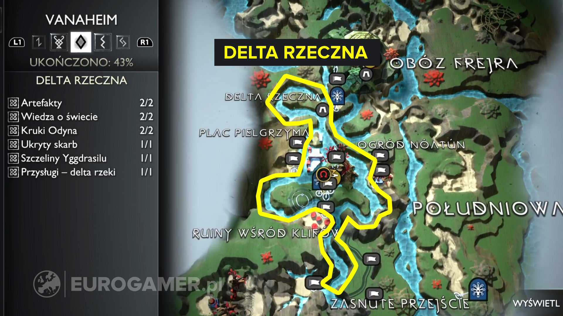 God of War Ragnarok - Delta Rzeczna, Vanaheim: znajdźki i sekrety ...