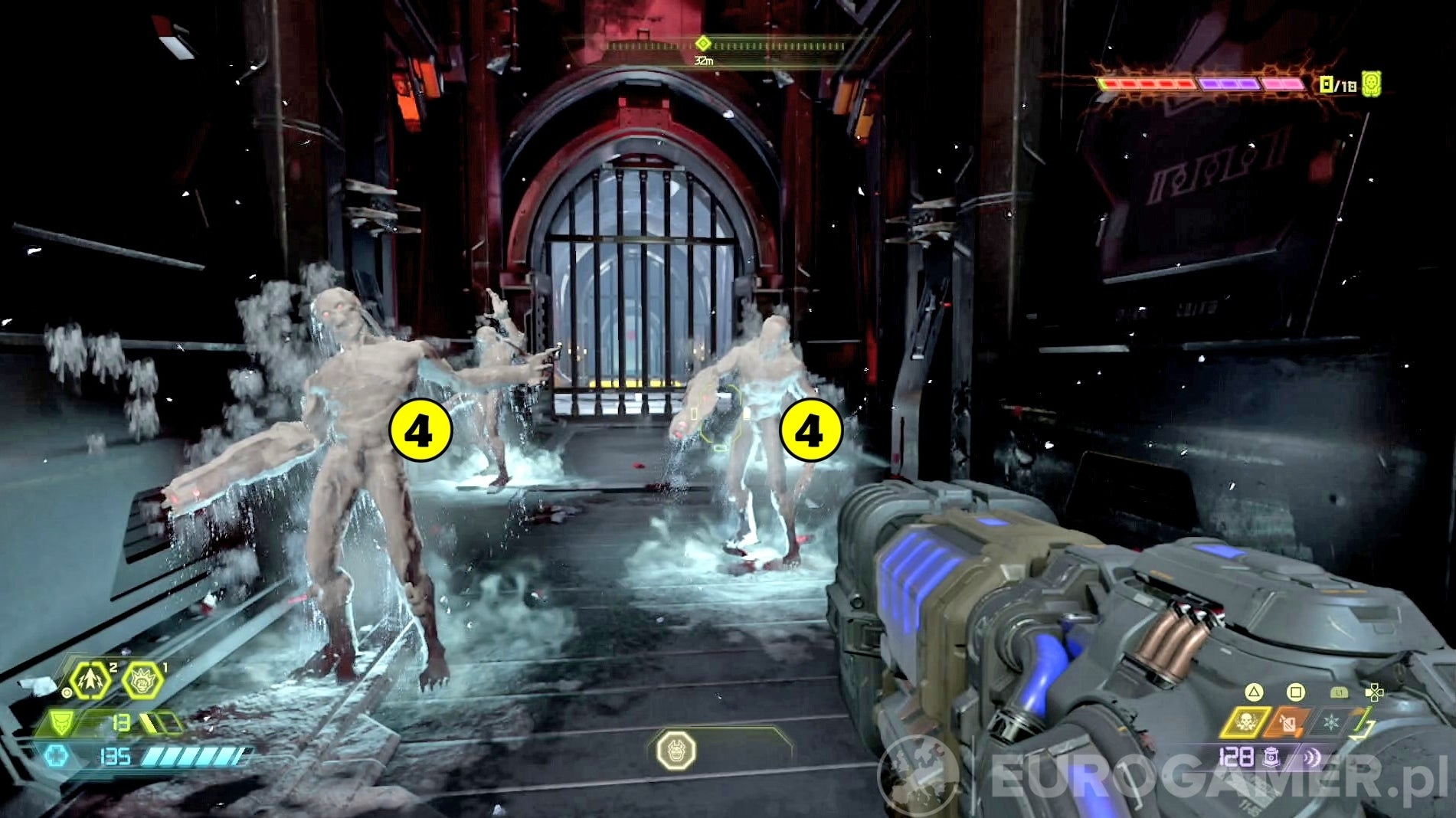 Doom Eternal - bomba lodowa, broń dodatkowa, zamrażanie wrogów ...