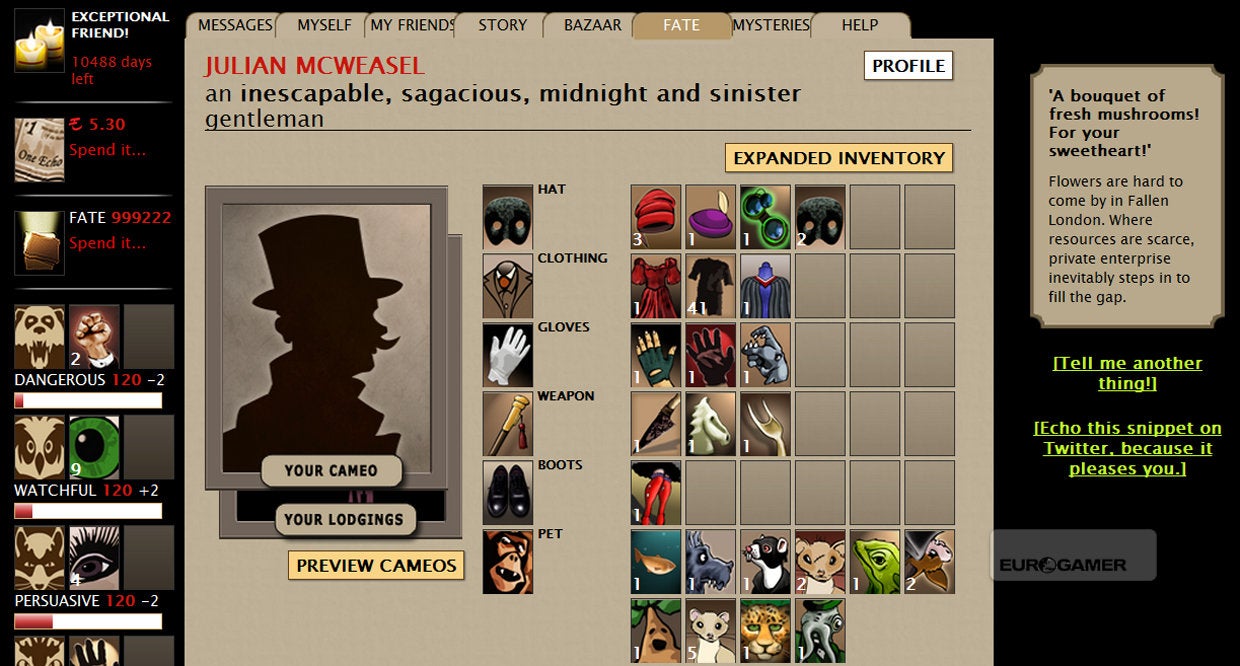 Indie Steampunk adventure game Echo Bazaar becomes Fallen London ...