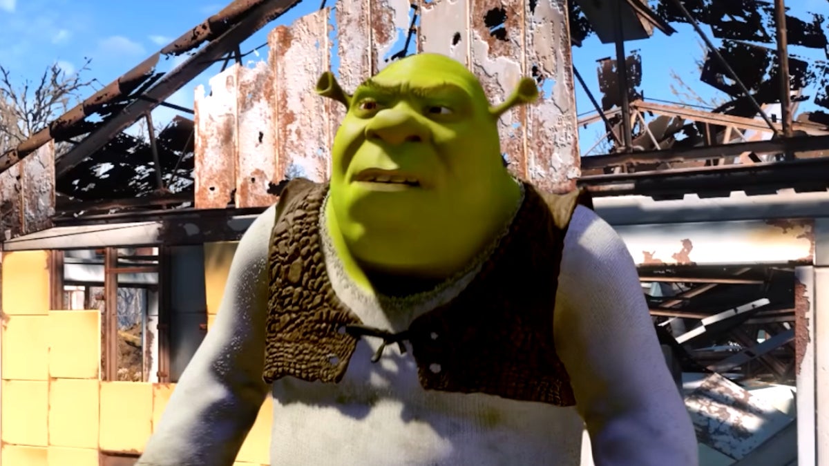 Shrek trafił do Fallouta 4 i wygląda, jakby był tam od zawsze ...