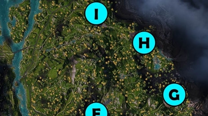 Far Cry New Dawn - mapa: posterunki | Eurogamer.pl