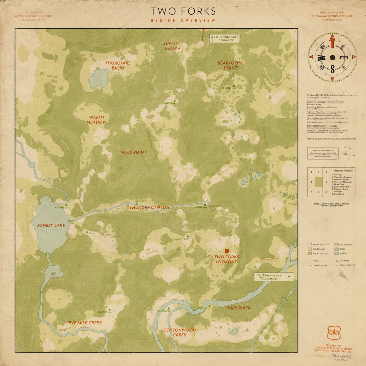 Firewatch dev releases printable maps for co-op navigation | Eurogamer.net