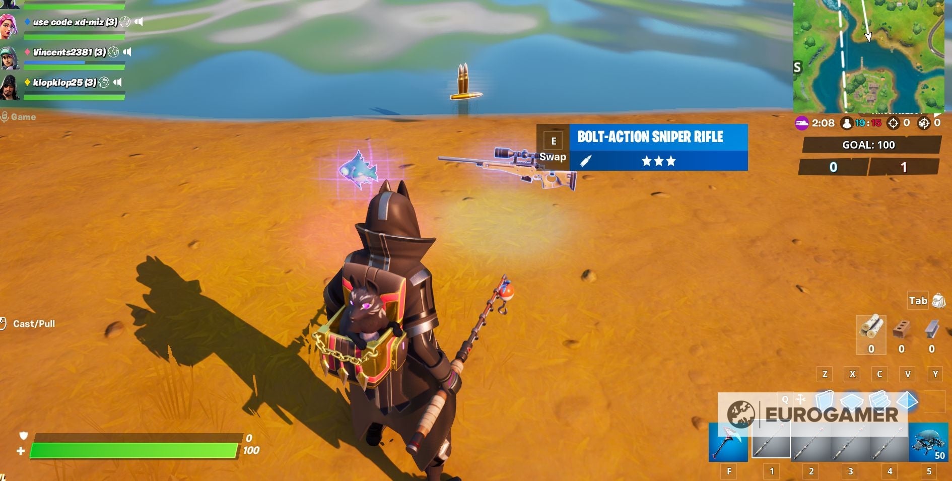 Fortnite Fishing - how to catch a weapon and fishing locations ...