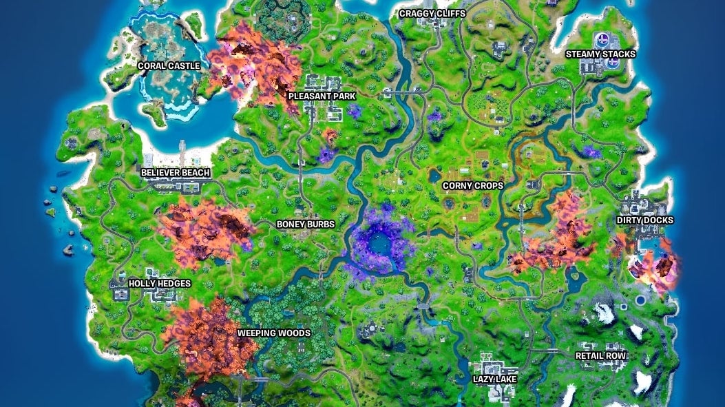 Fortnite - Temporada 8: nuevo mapa de la temporada y cambios al mapa ...