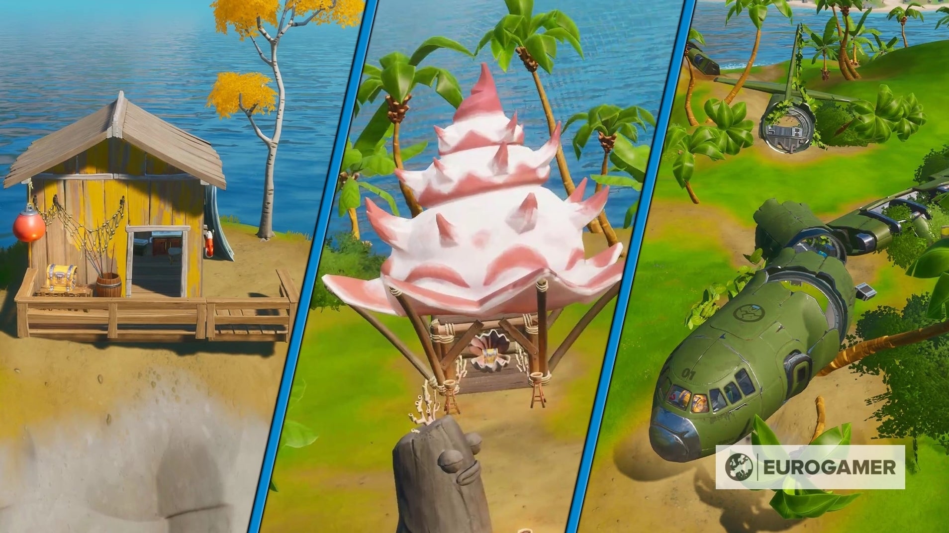 Fortnite: So besucht ihr Coral Cove, Stack Shack und die Absturzstelle ...