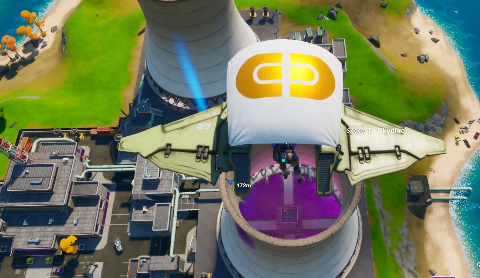 Fortnite: Chapter 2 - Skydive through rings in Steamy Stacks | VG247